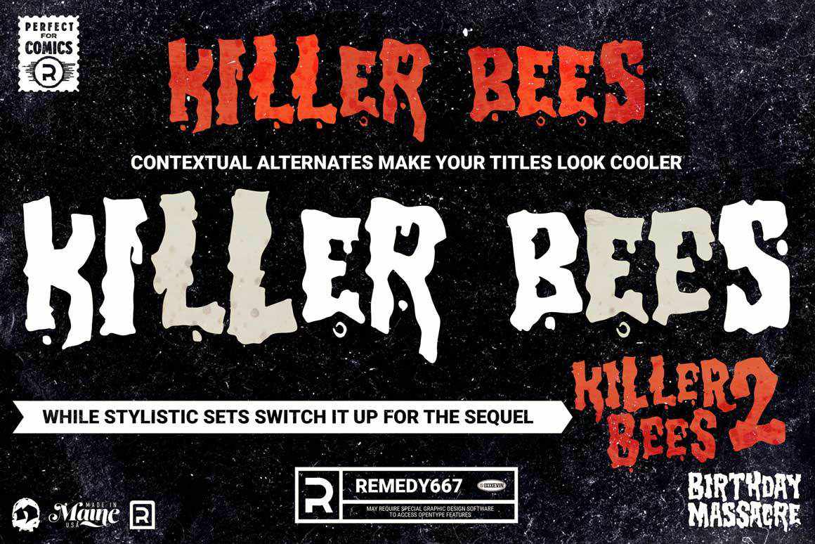 The Creature Feature Font Bundle | RetroSupply Co.