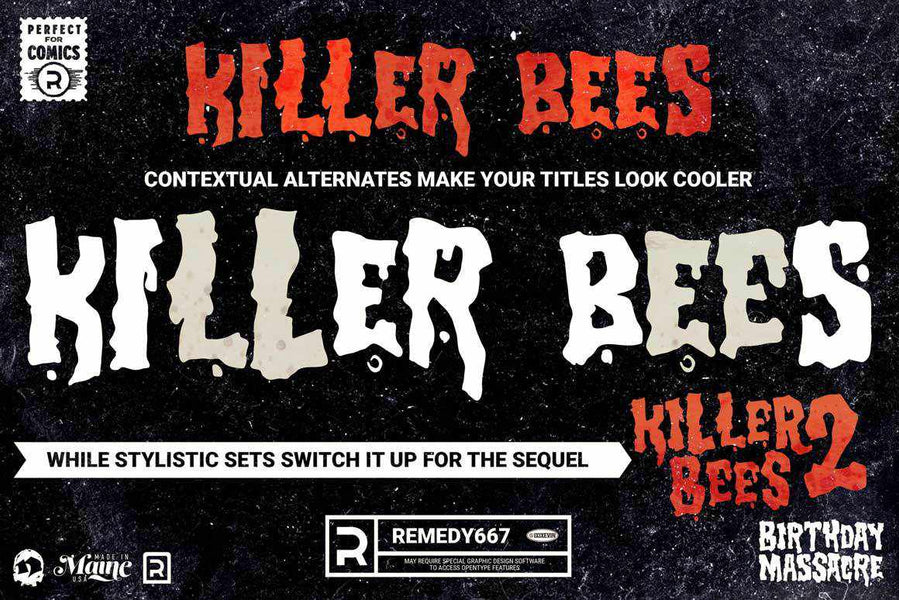 The Creature Feature Font Bundle | RetroSupply Co.