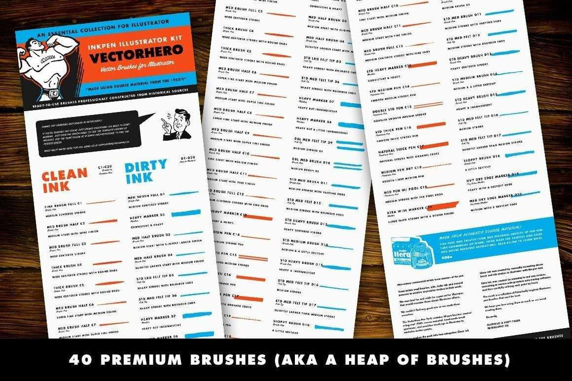 The Essential Illustrator Brush Bundle - RetroSupply Co.